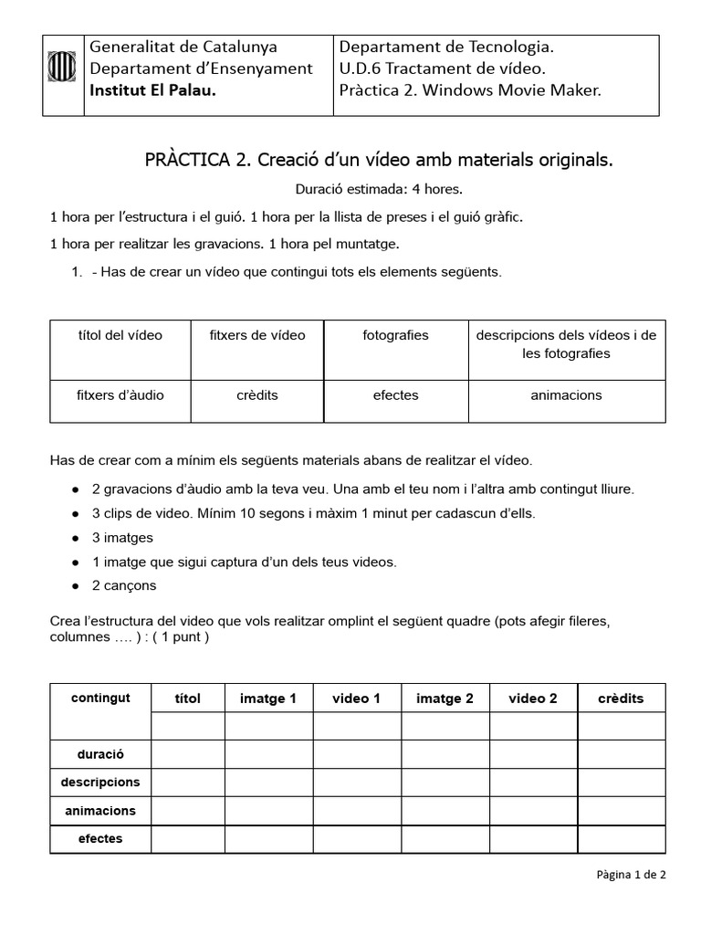Pràctica 2 Vídeo Pdf