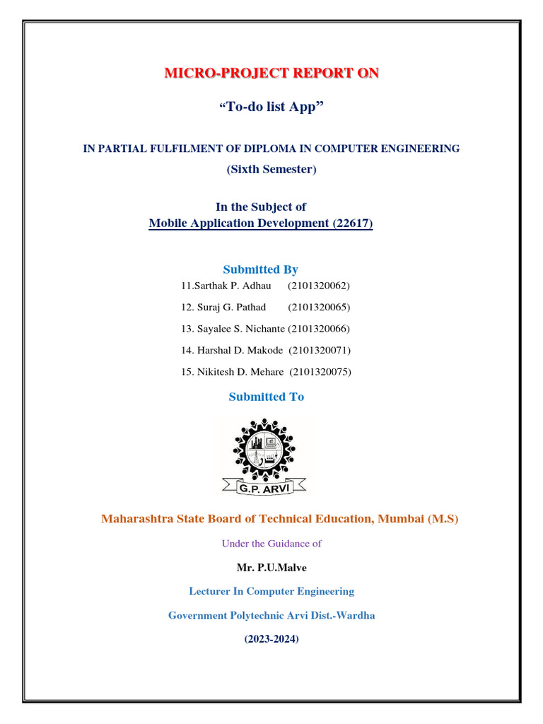 MAD MicroProject | Download Free PDF | Android (Operating System) | Information Technology