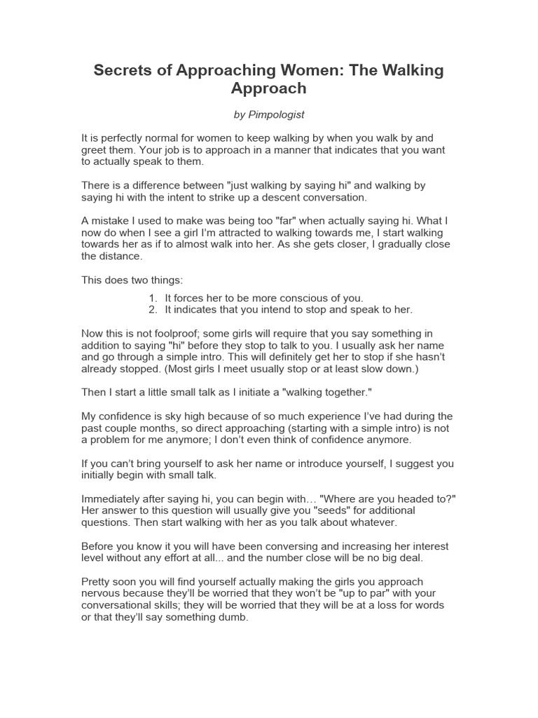 Secrets of Approaching Women | PDF