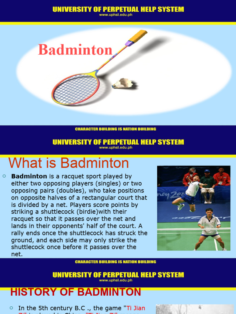 Badminton PPT | PDF | Sports
