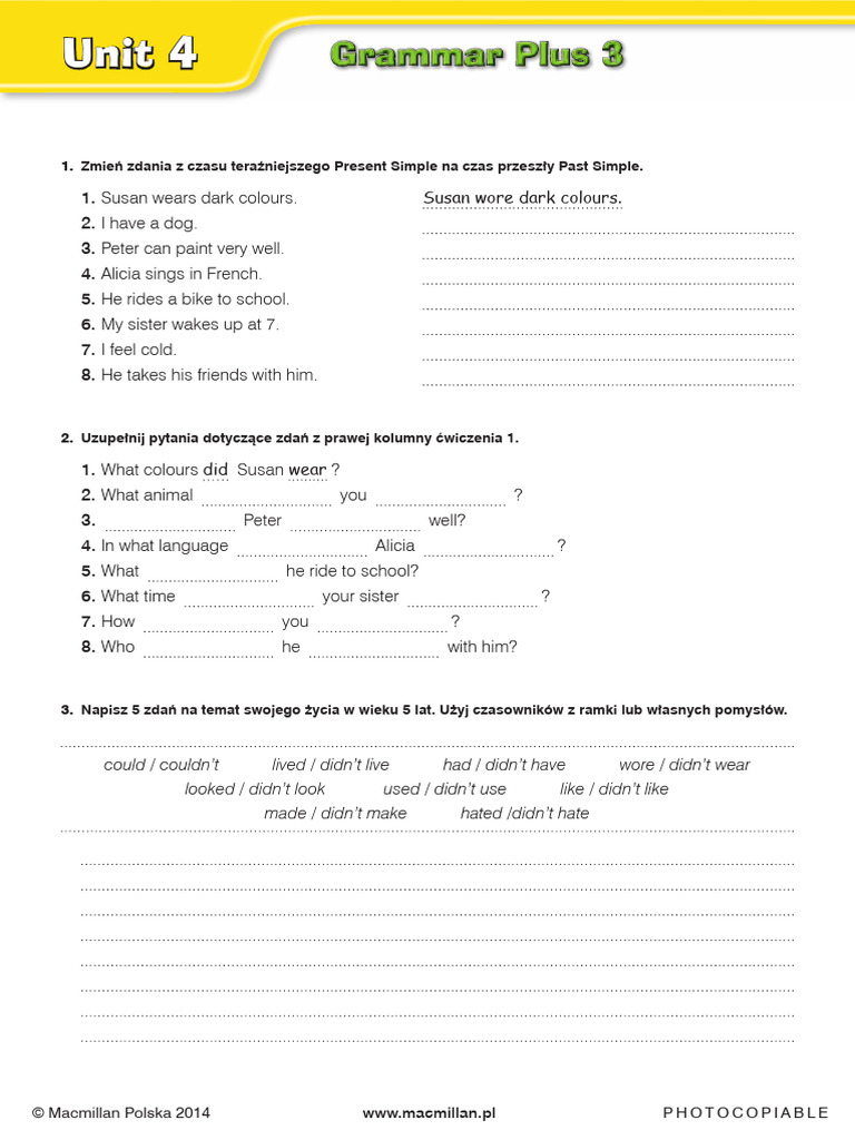 Evolution Plus 3 Grammar Plus 3 Unit 4 | PDF Evolution Plus 3 Grammar Plus 3 Unit 4 | PDF