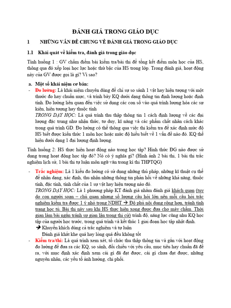 Đánh Giá Trong Giáo D C | PDF
