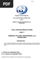 Philippine Civil Aviation Regulations (PCAR) - Part 1 Summary | PDF ...