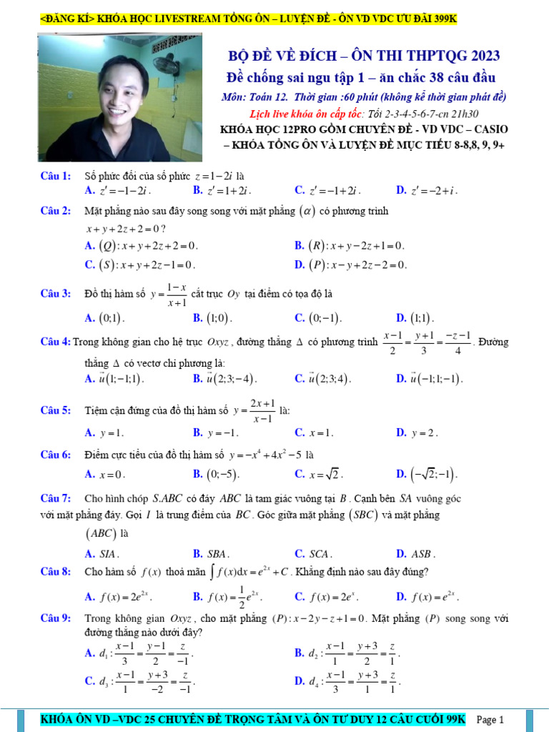 Toán 12 - C C Hay | PDF
