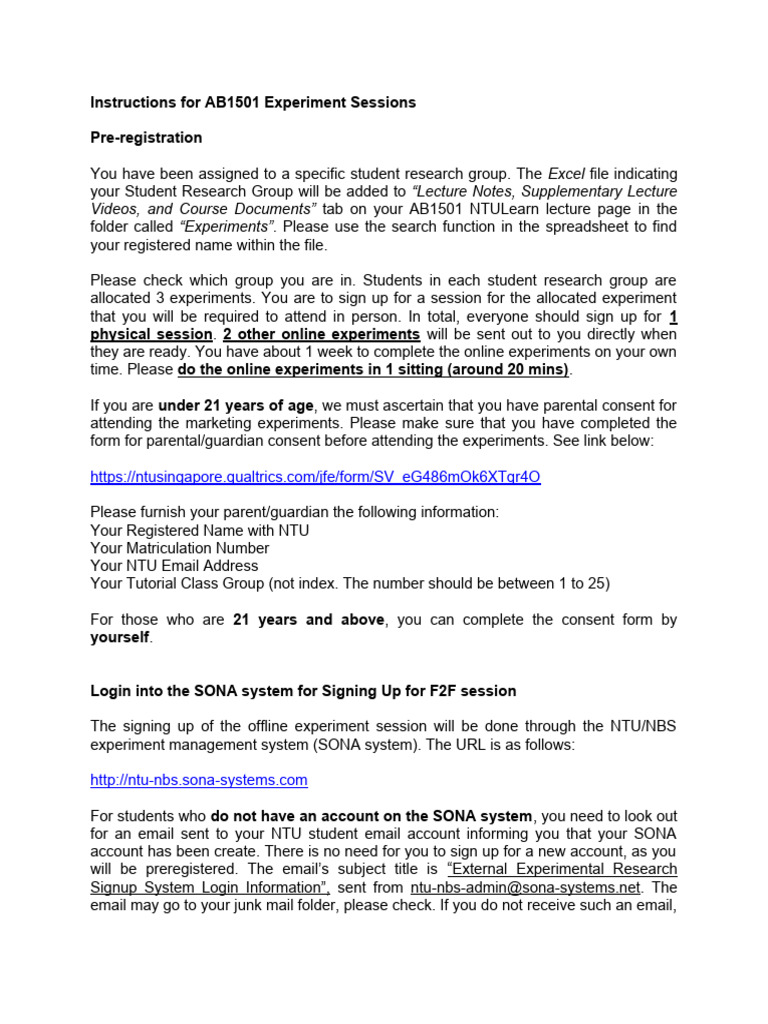 Instructions For Experiments (Students) | PDF | Login