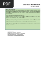 Mid-Year Review Form for Teachers 2023-2024 | PDF | Learning | Cognition
