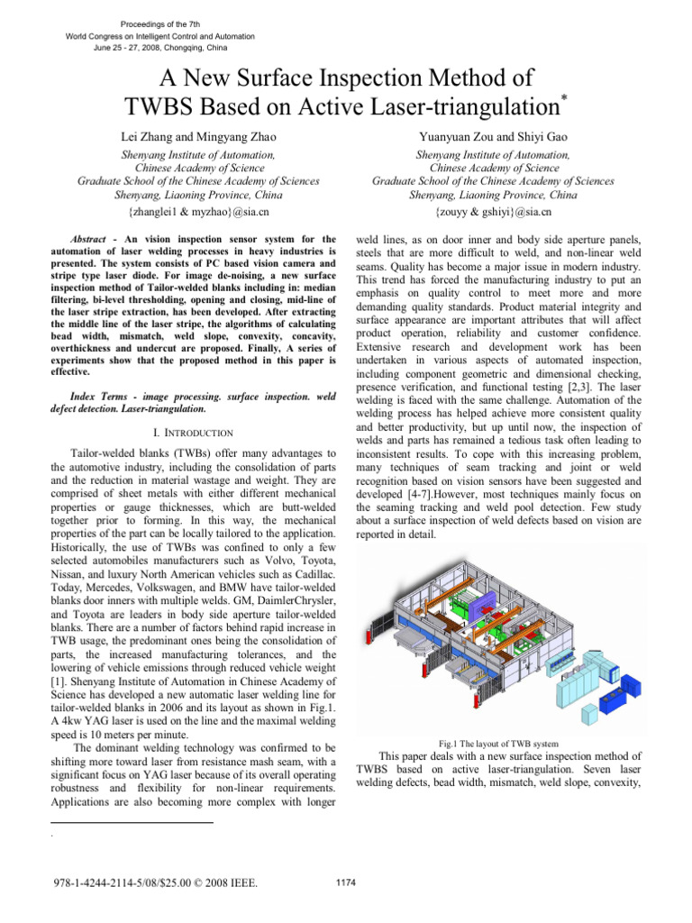 A New Surface Inspection Method of TWBS Based On Active Laser ...