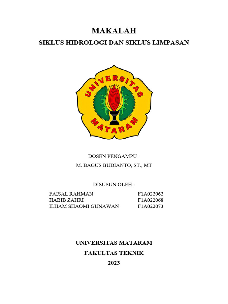 Siklus Hidrologi Dan Limpasan | PDF | Kajian Bahasa Asing | Sains & Matematika