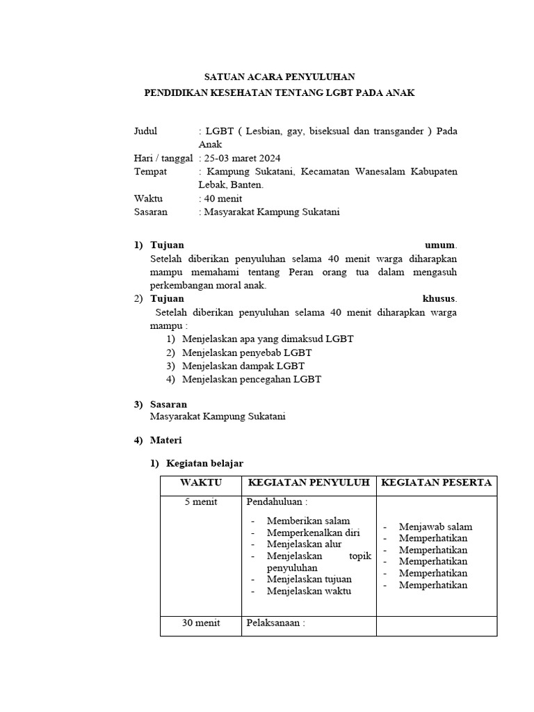 Contoh SAP Promkes | PDF | Karier & Perkembangan | Kesehatan Holistik