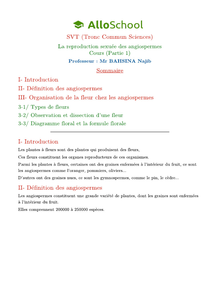 cours-6-1-la-reproduction-sexuee-des-angiospermes-partie-1-2 | PDF