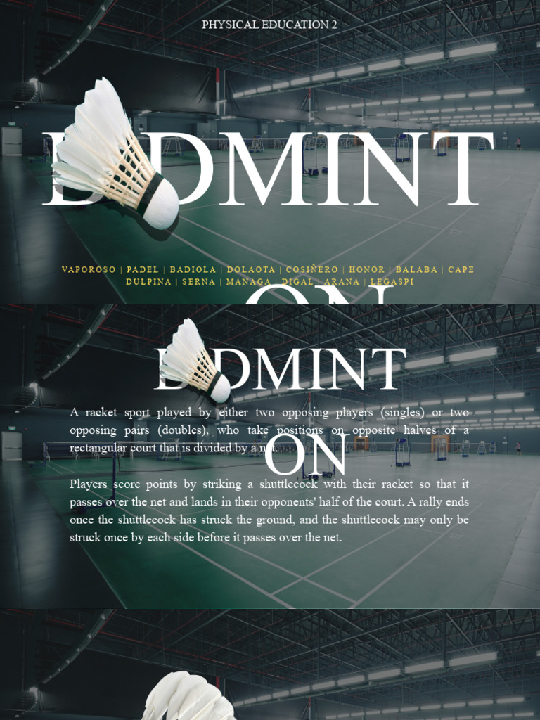 Badminton | PDF | Games Of Physical Skill | Athletic Sports