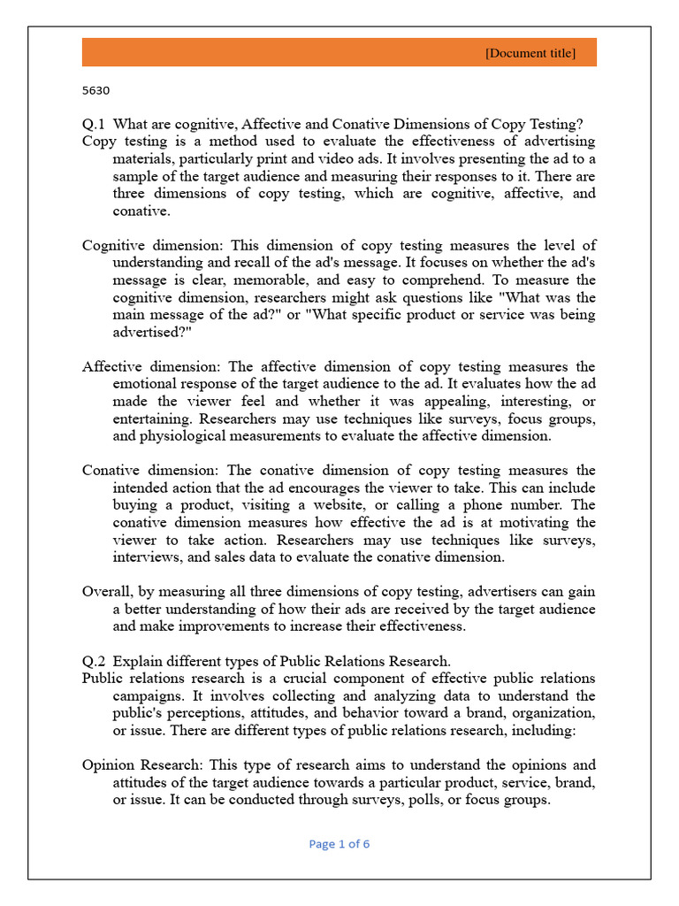 (Document Title) : Page 1 of 6 | PDF | Statistics | Data Analysis