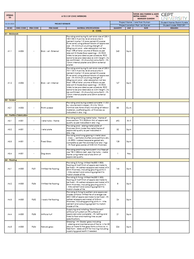 Boq Roshni | PDF | Flooring | Chair