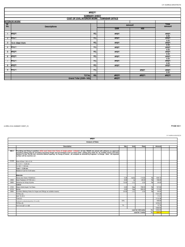 Boq - Quarter Master Office | PDF | Chair | Lamination