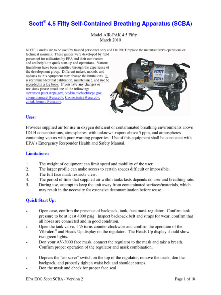EOG CAT1 Scott SCBA.v2 | PDF | Electrical Connector | Valve