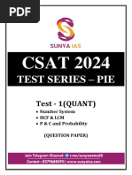UPSC CSAT Number System PYQs With Answer Key 240523 071954 | PDF ...