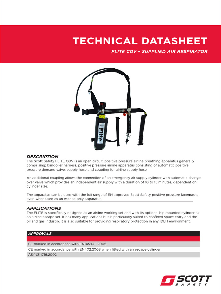 Scott Safety Flite COV Overview | PDF | Valve | Equipment