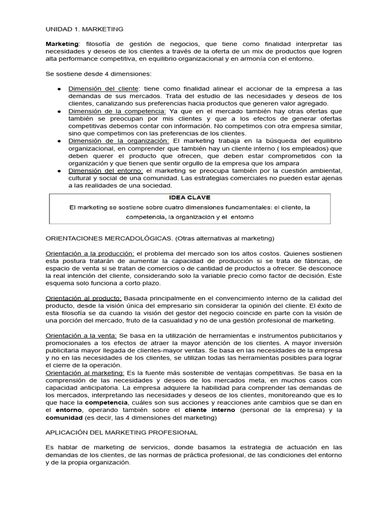 COMERCIALIZACIÓN I. Resumen | PDF | Marketing | Producto (Negocio)