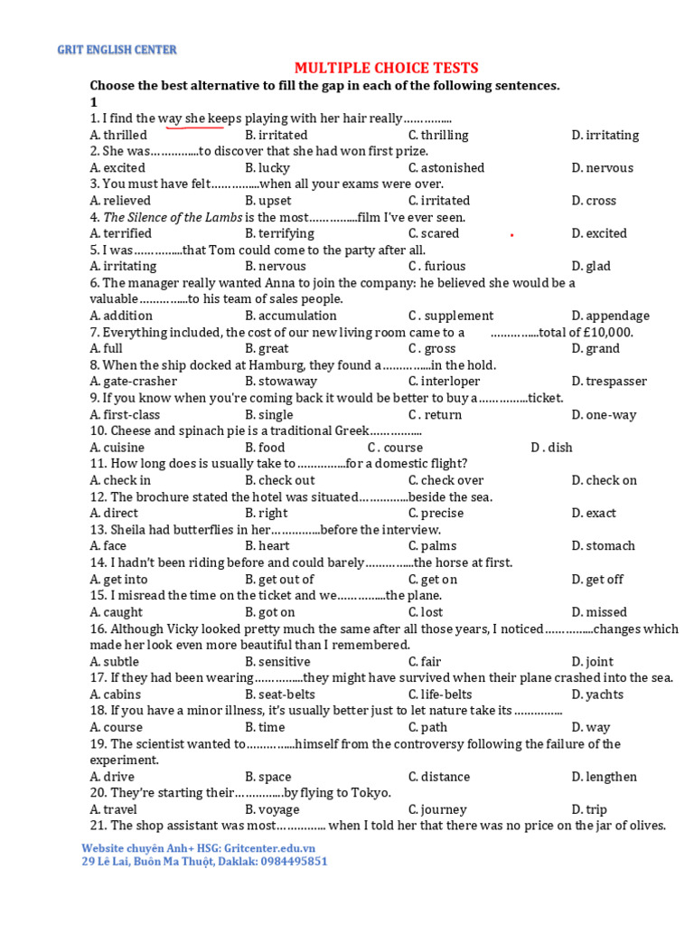 50 Multiple Choice Tests | PDF | Referee