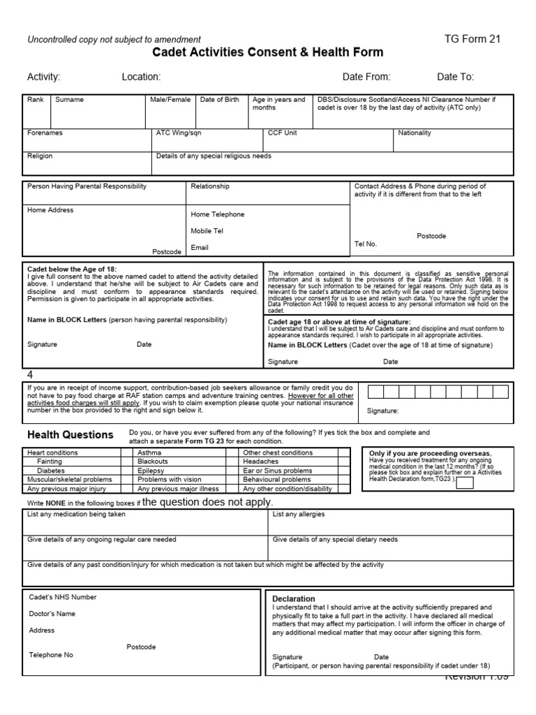 Form TG21 | PDF | Medicine