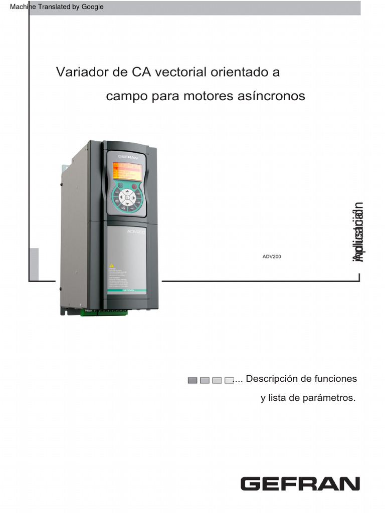 Adv200 Parametros Español | PDF | Poco | Software