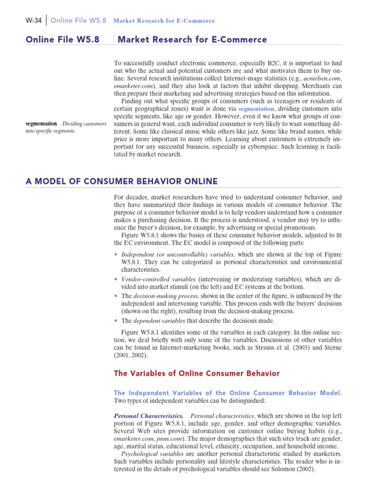 Online Consumer Behavior Model | PDF | Consumer Behaviour | Marketing ...