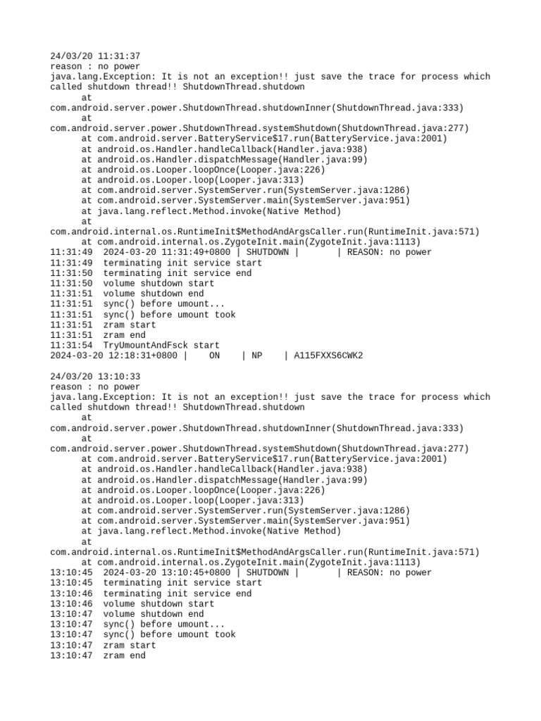 Power Off Reset Reason | PDF | Java (Programming Language) | Java Platform