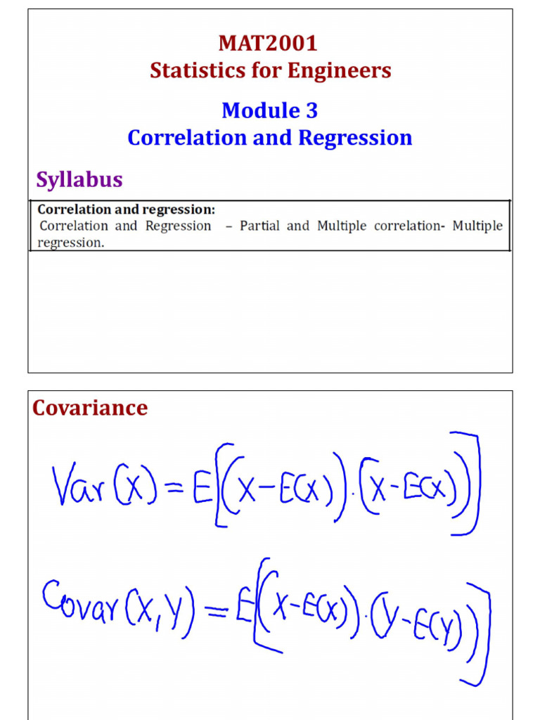 11 Module 3_ Correlation and Regression 03-02-2024 | PDF
