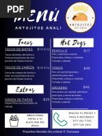 Menu Alimentos - Aluchic - Roma - 2025 | PDF | Taco | Cocinando