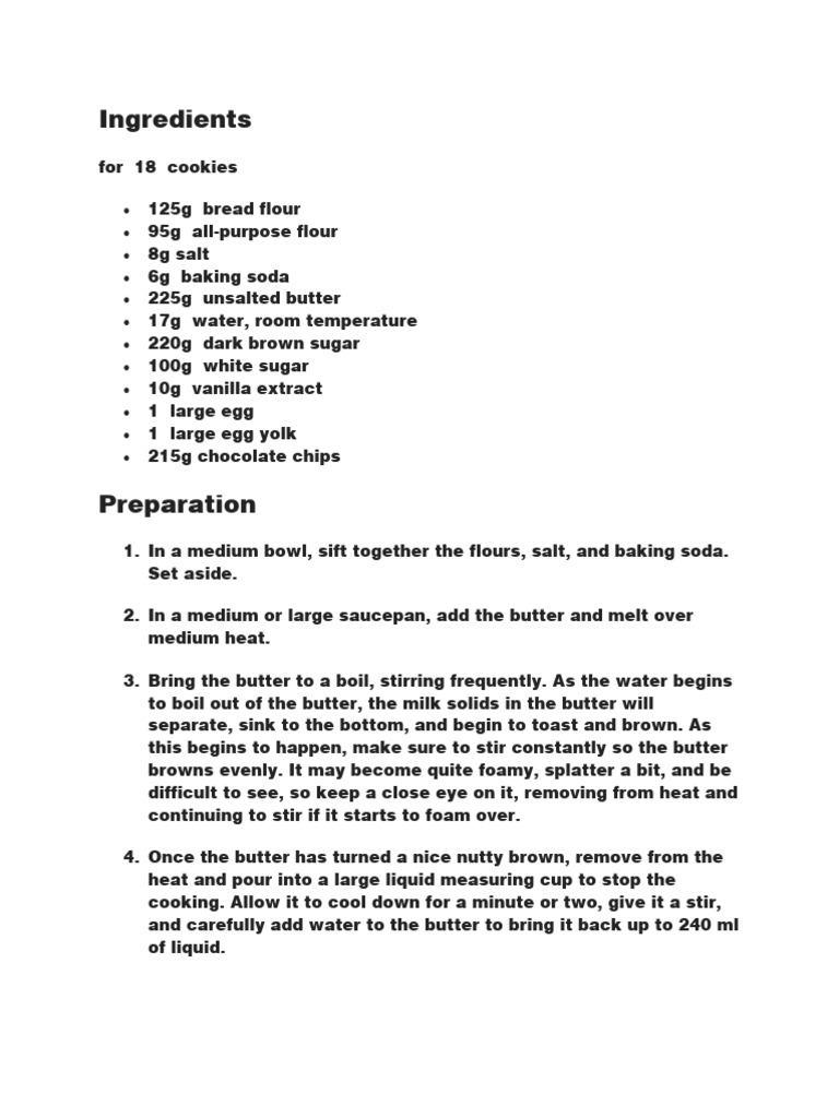 chocolate chip cookie | PDF | Butter | Baking