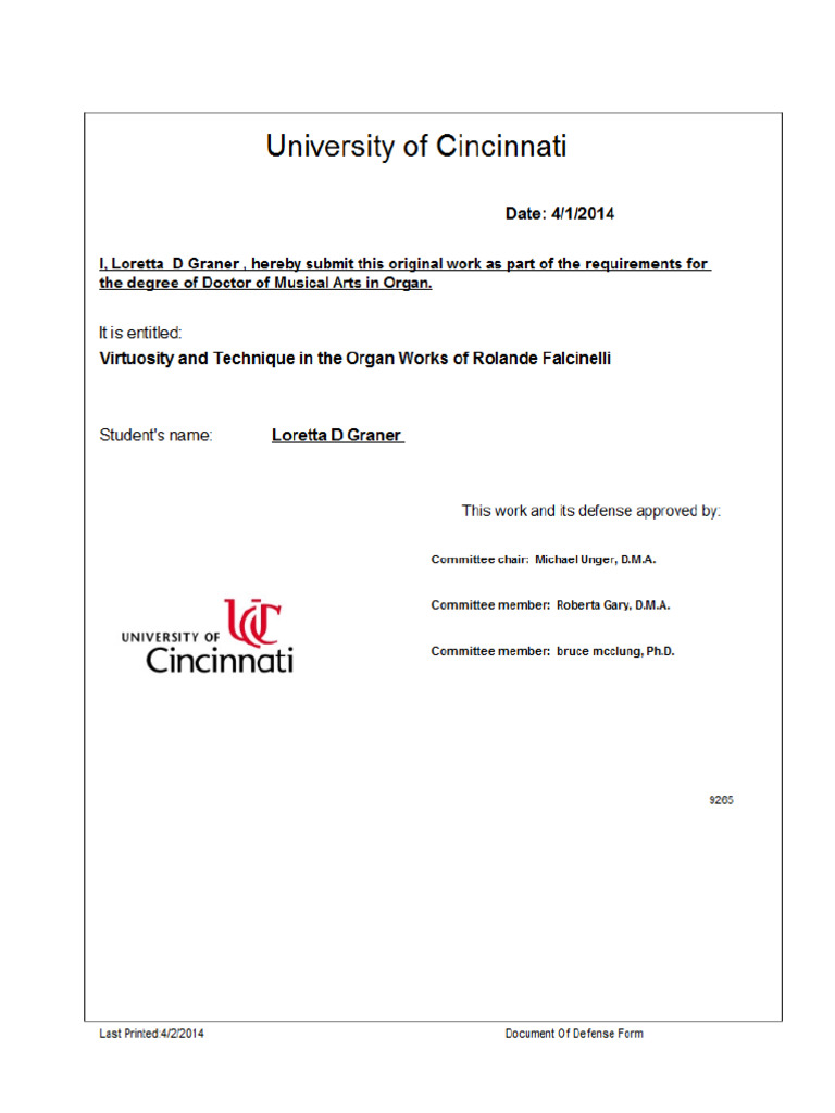 Virtuosity and Technique in The Organ Works of Rolande Falcinelli | PDF ...