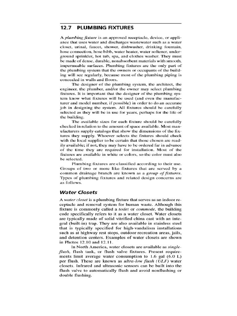 Plumbing-Fixtures | PDF