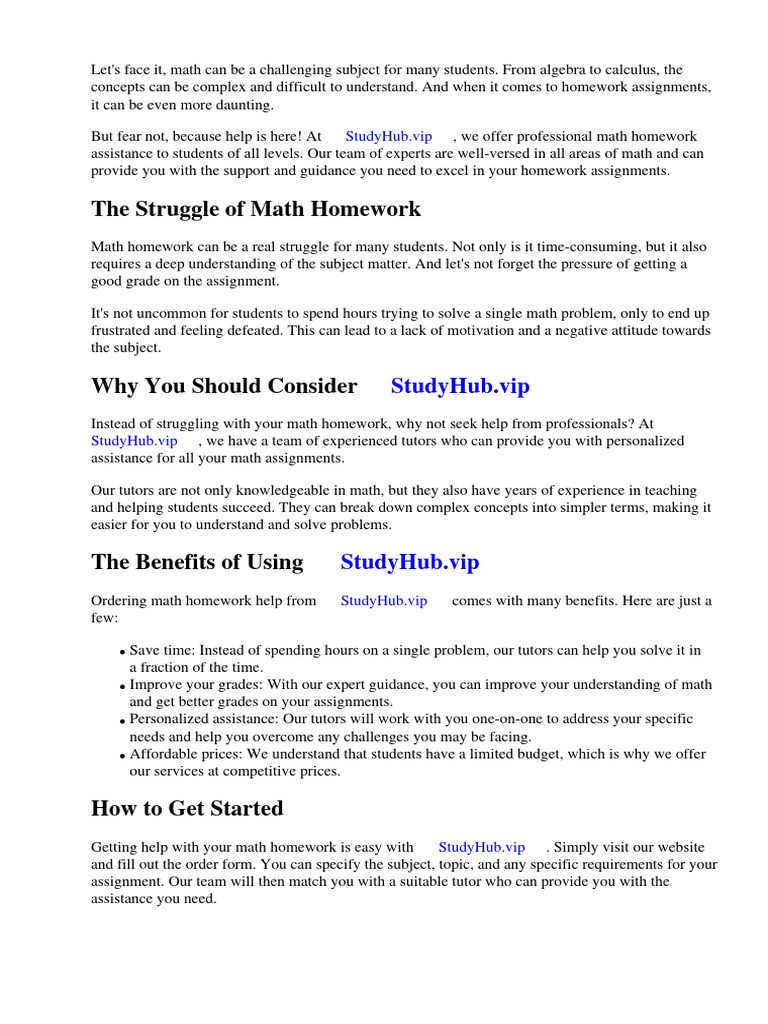 Need Help With Math Homework | PDF | Mathematics | Homework