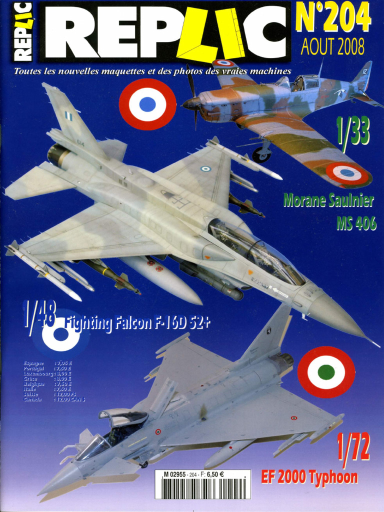Replic 204 - Ms 406c1 (Halinski), F-16D Block52 , Eurofighter | PDF