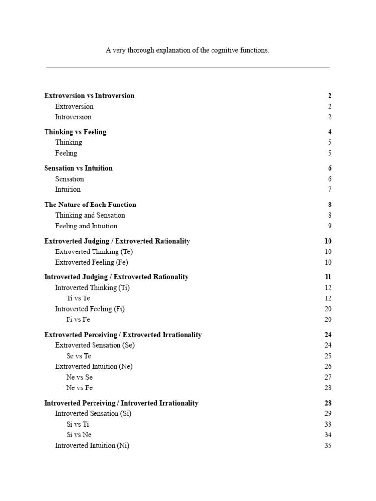 Explanation of The Cognitive Functions. | PDF | Deductive Reasoning | Inductive Reasoning