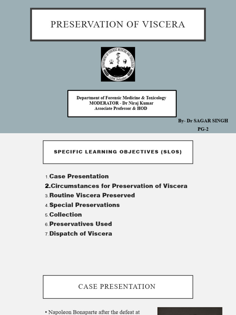 Viscera Preservation in Forensic Toxicology | PDF | Cerebrospinal Fluid