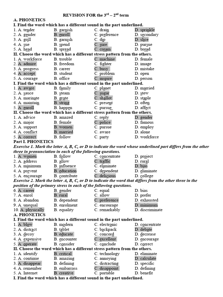 Bai On Ktra 3 HK2 | PDF | Gender Inequality | Gender Studies