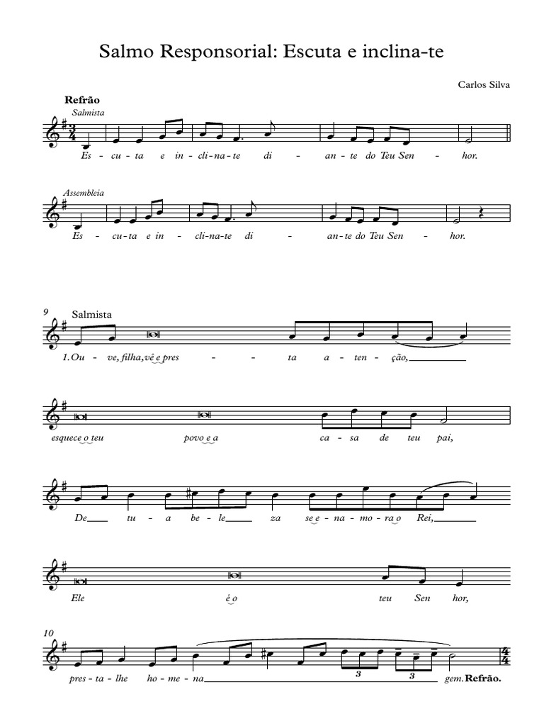 Salmo Responsorial Escuta e Inclina-Te | PDF
