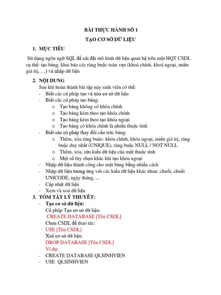 Bài Thuc Hanh So 1TTLien | PDF