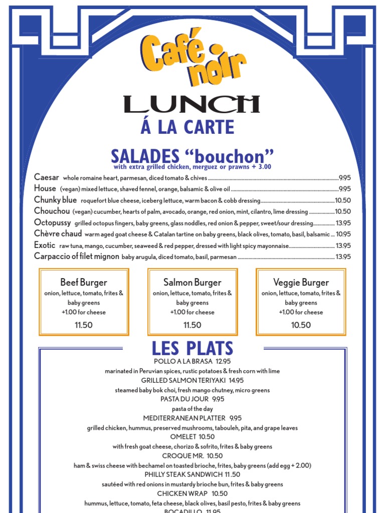 Diverse Menu of Salads and Entrees | PDF