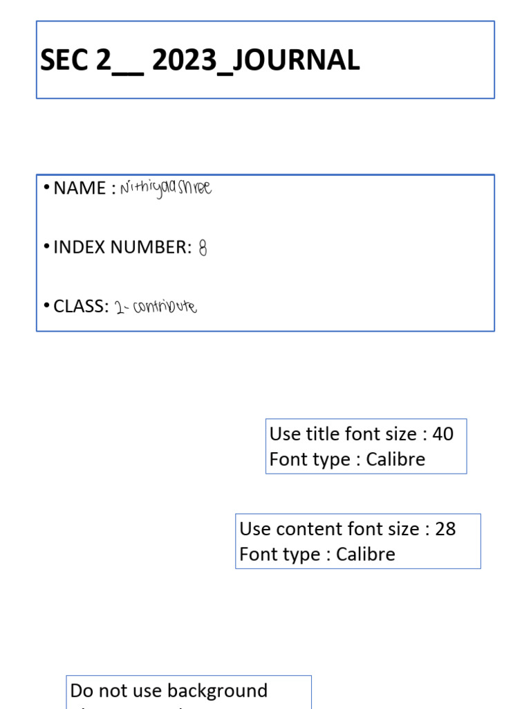 SEC 2 2023 Journal: Design Tasks Overview | PDF