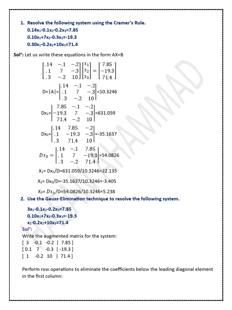 CCE-311 Mid Question Solution | PDF | System Of Linear Equations ...