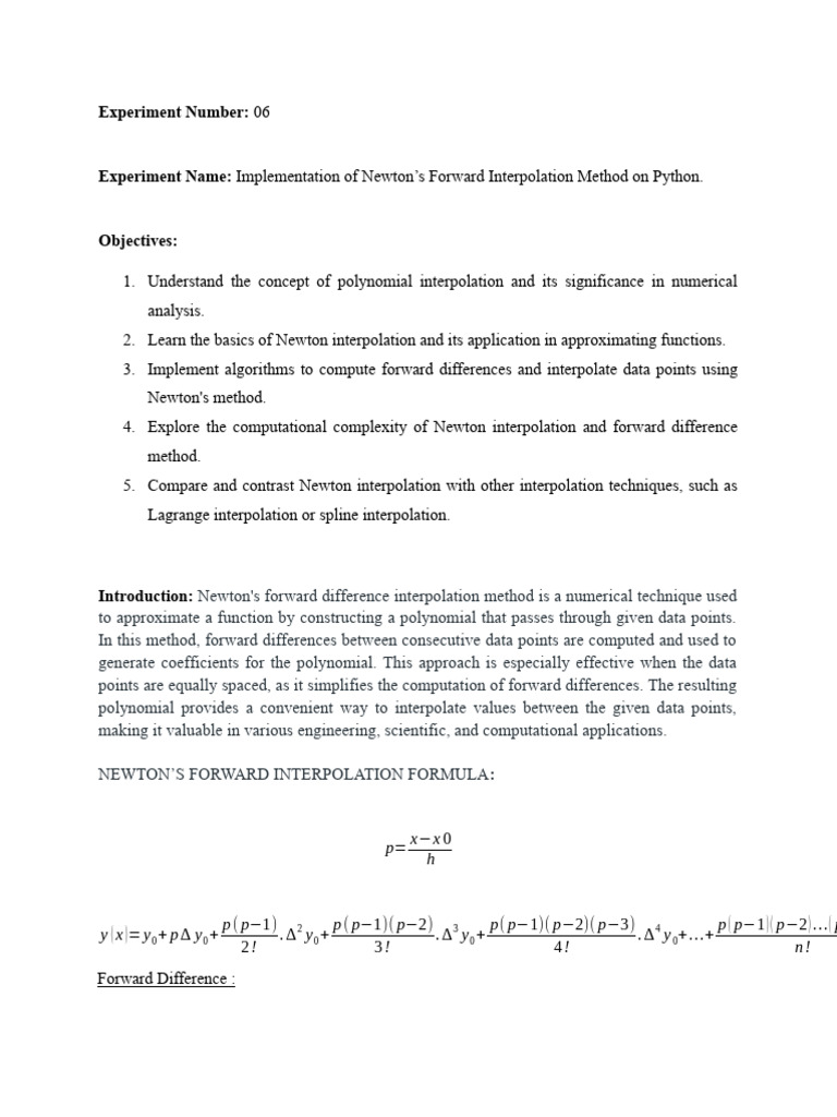 Numerical Pdf Finite Difference Interpolation