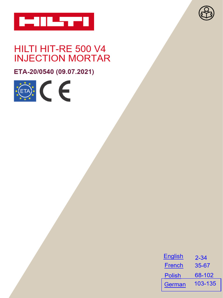 ETA 20 0540 HIT RE 500 V4 Rebar EC2 100years 112020 Approval Document ...