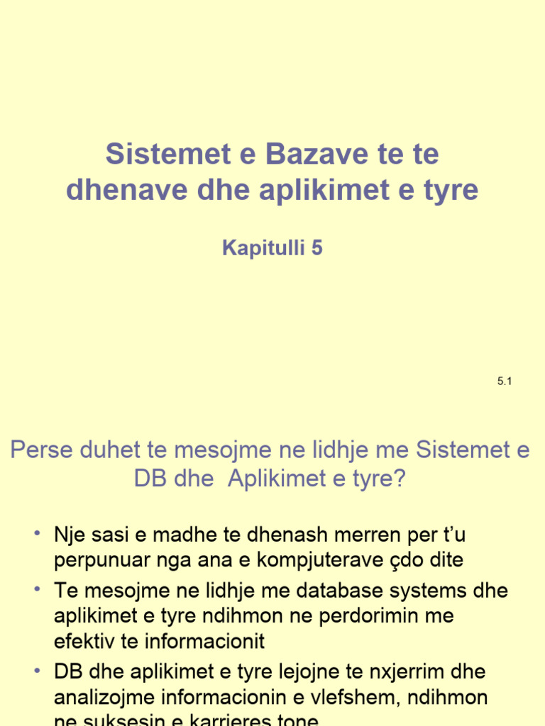 Kap05 - Bazat e Te Dhenave | PDF