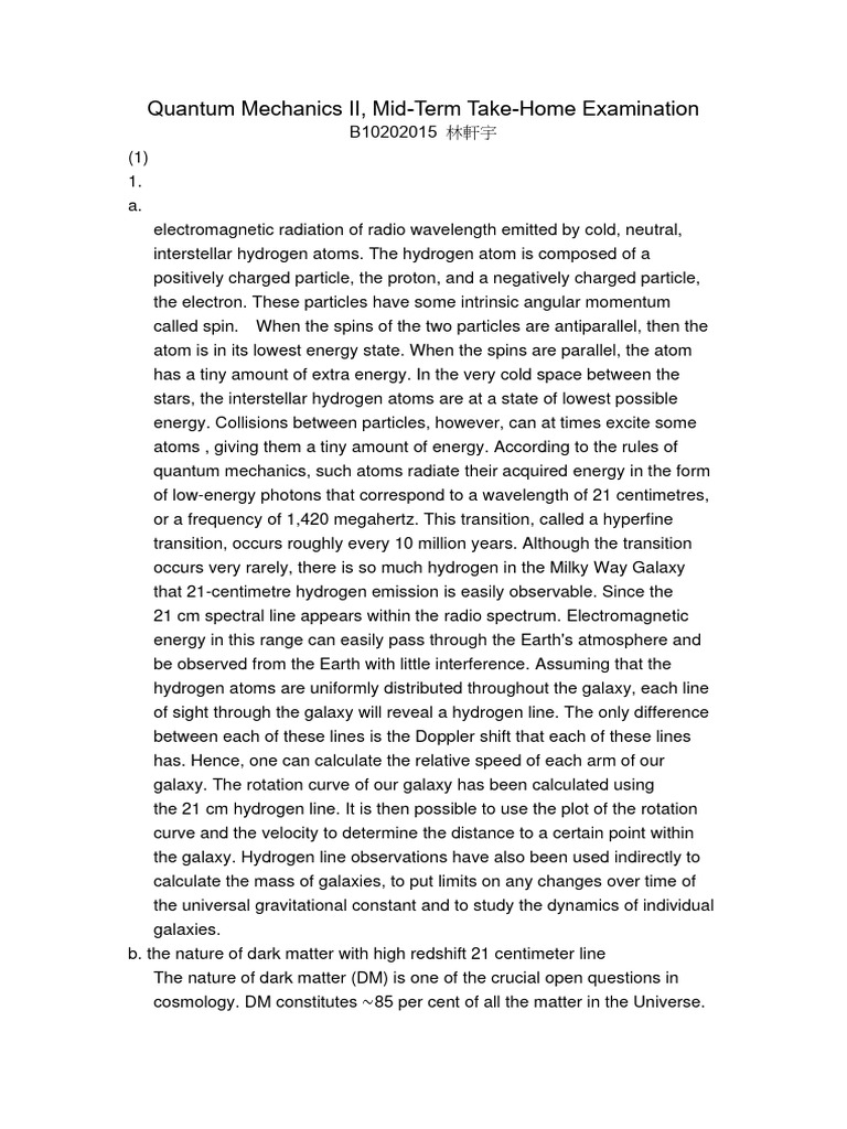 Quantum Mechanics II | PDF | Physics | Quantum Mechanics