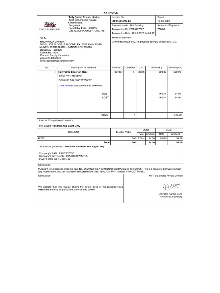 Invoice 1684312430 | PDF | Money | Public Finance