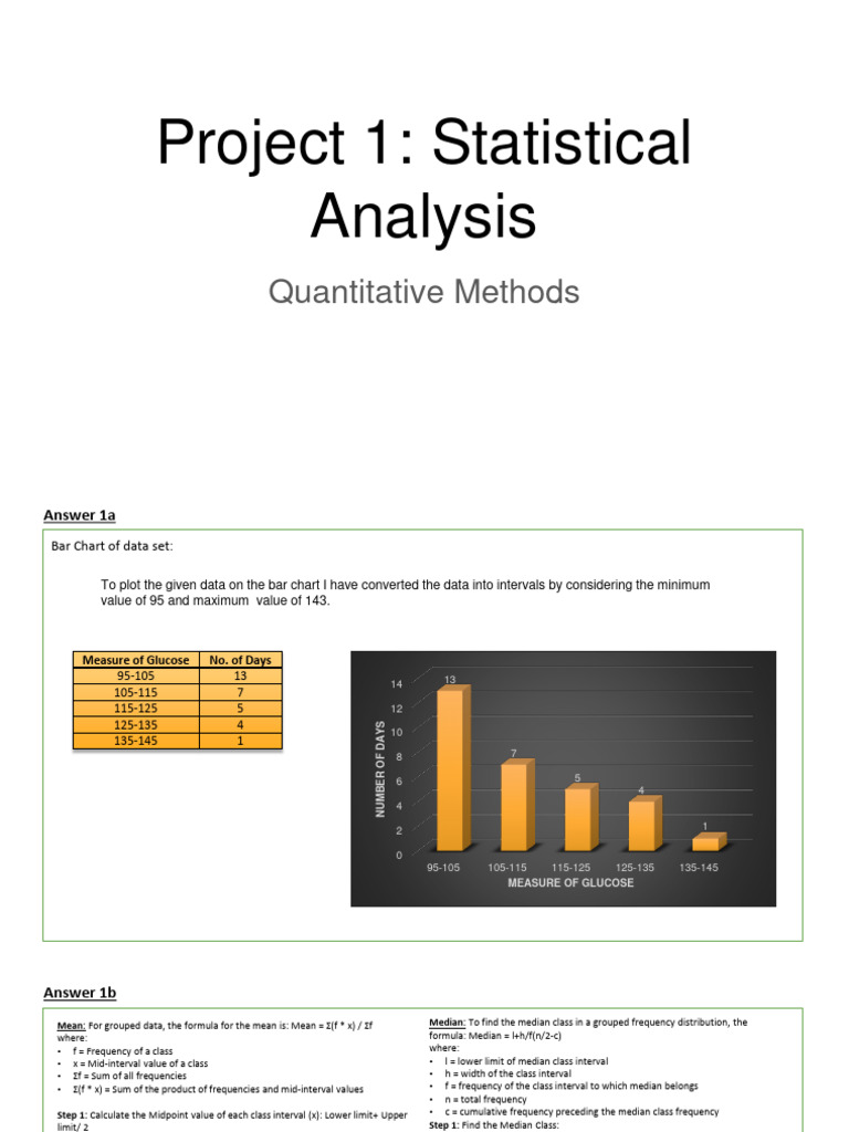Statistical Analysis of Glucose Data | PDF | Median | Mode (Statistics)