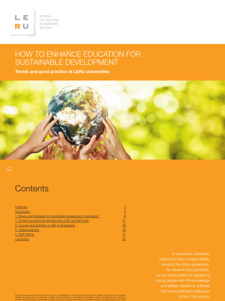 How-to-enhance-education-for-sustainable-development-ESD | PDF | Sustainable Development ...