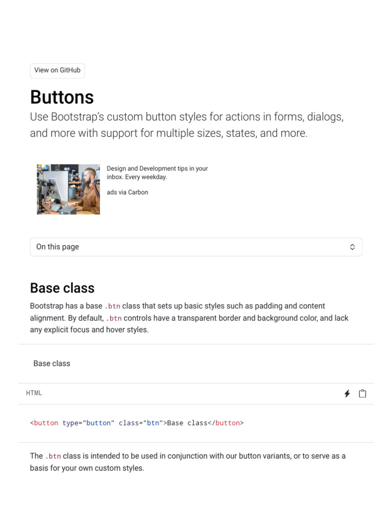 Buttons Bootstrap v5.3 | PDF | Button (Computing) | Html